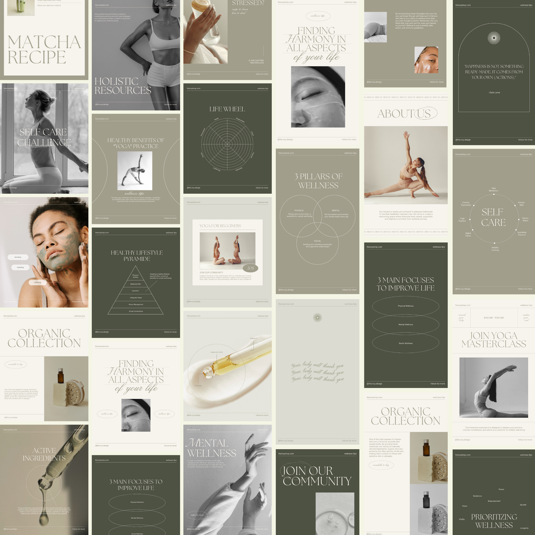 Wellness Instagram Canva Templates – The Voy Shop