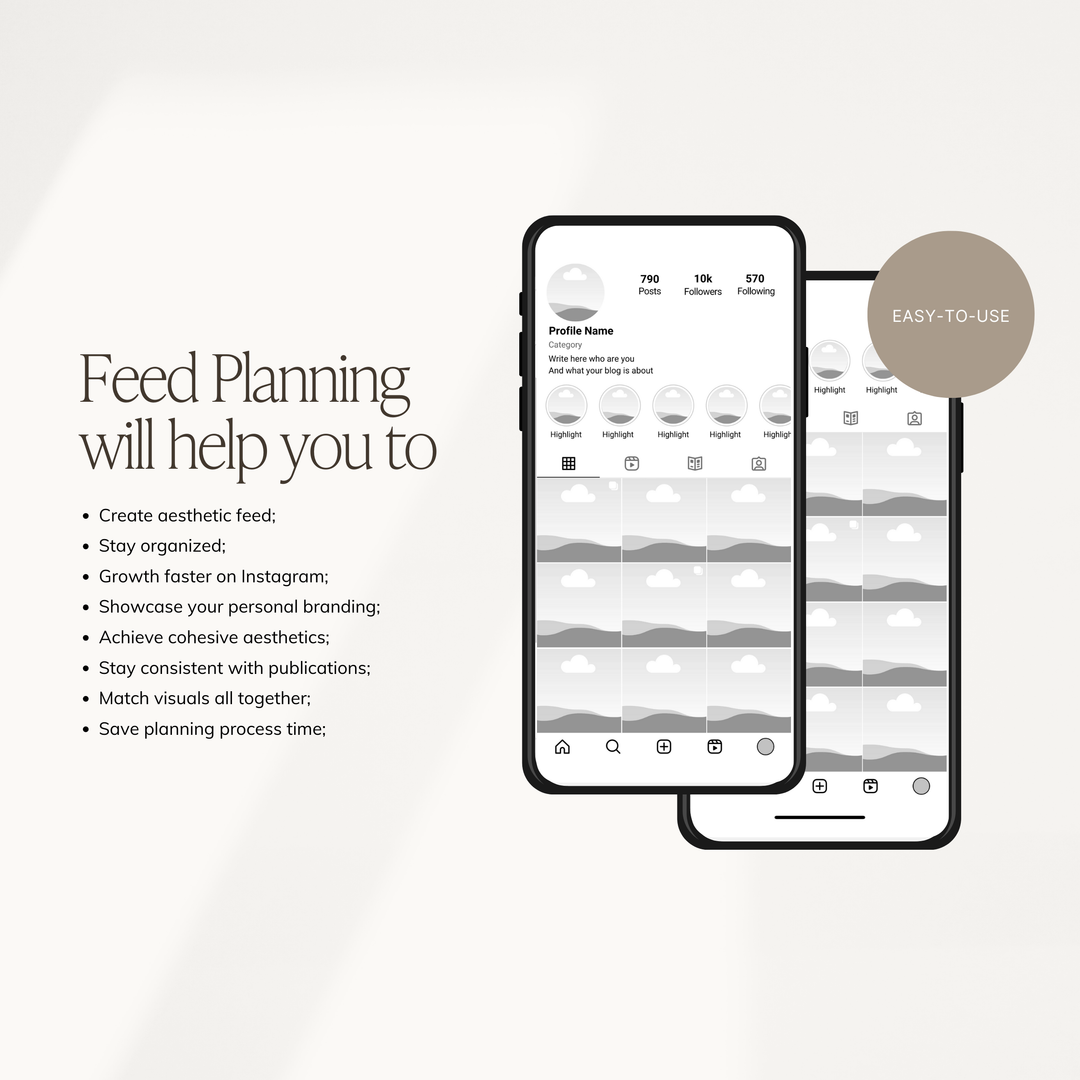 Instagram Feed Preview Template – The Voy Shop