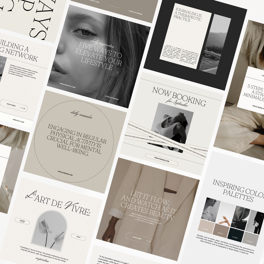 Vanilla Instagram Canva Templates – The Voy Shop