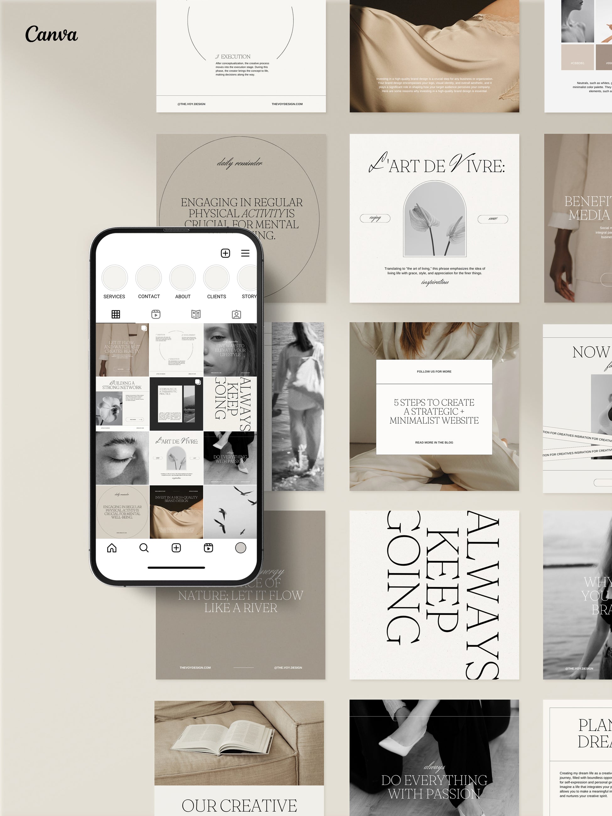 Vanilla Instagram Canva Templates – The Voy Shop